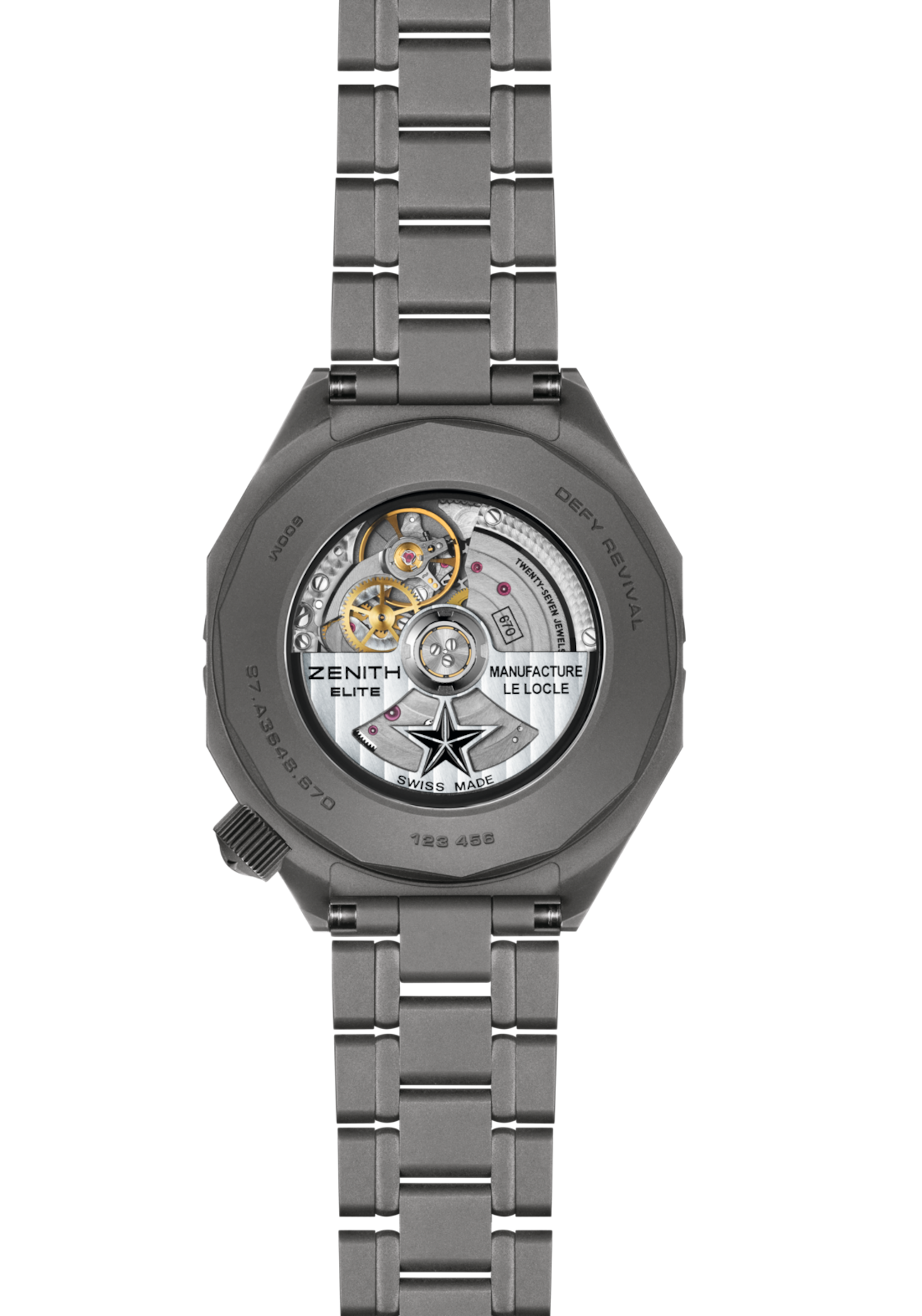 ZENITH DEFY REVIVAL - 37.00mm, Microblasted titanium