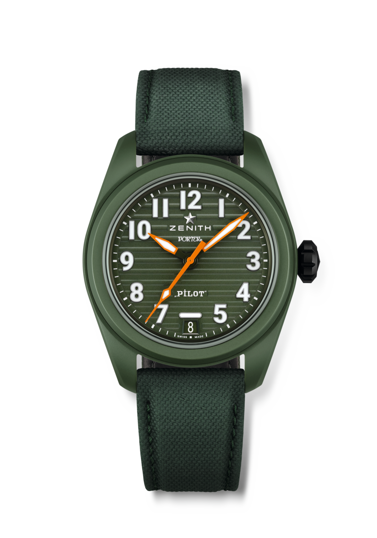 ZENITH PILOT AUTOMATIC PORTER - 40.00mm, Khaki green ceramic