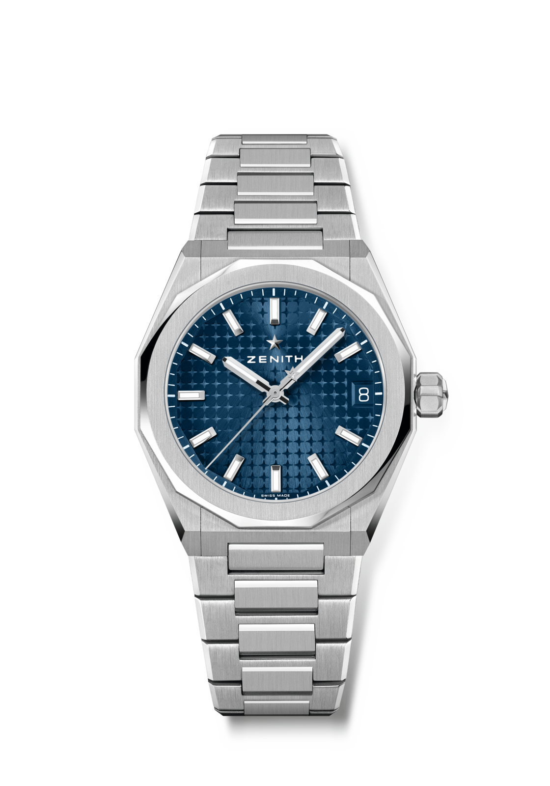 DEFY Skyline 36mm steel automatic watch with blue, green, pink or ice ...