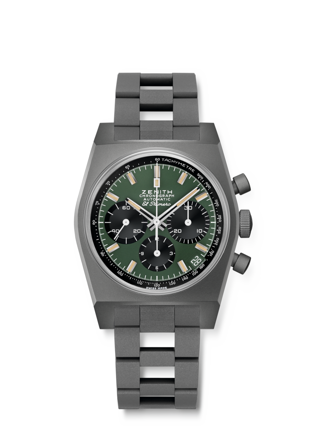 ZENITH CHRONOMASTER REVIVAL SAFARI - 37.00mm, Microblasted titanium