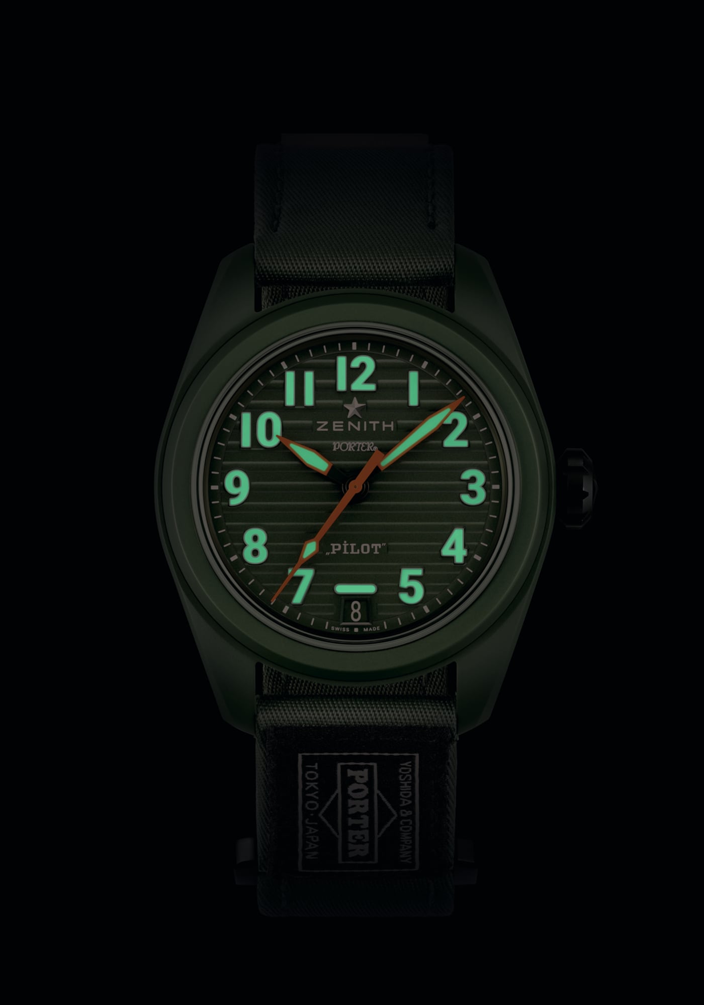 ZENITH PILOT AUTOMATIC PORTER - 40.00mm, Khaki green ceramic