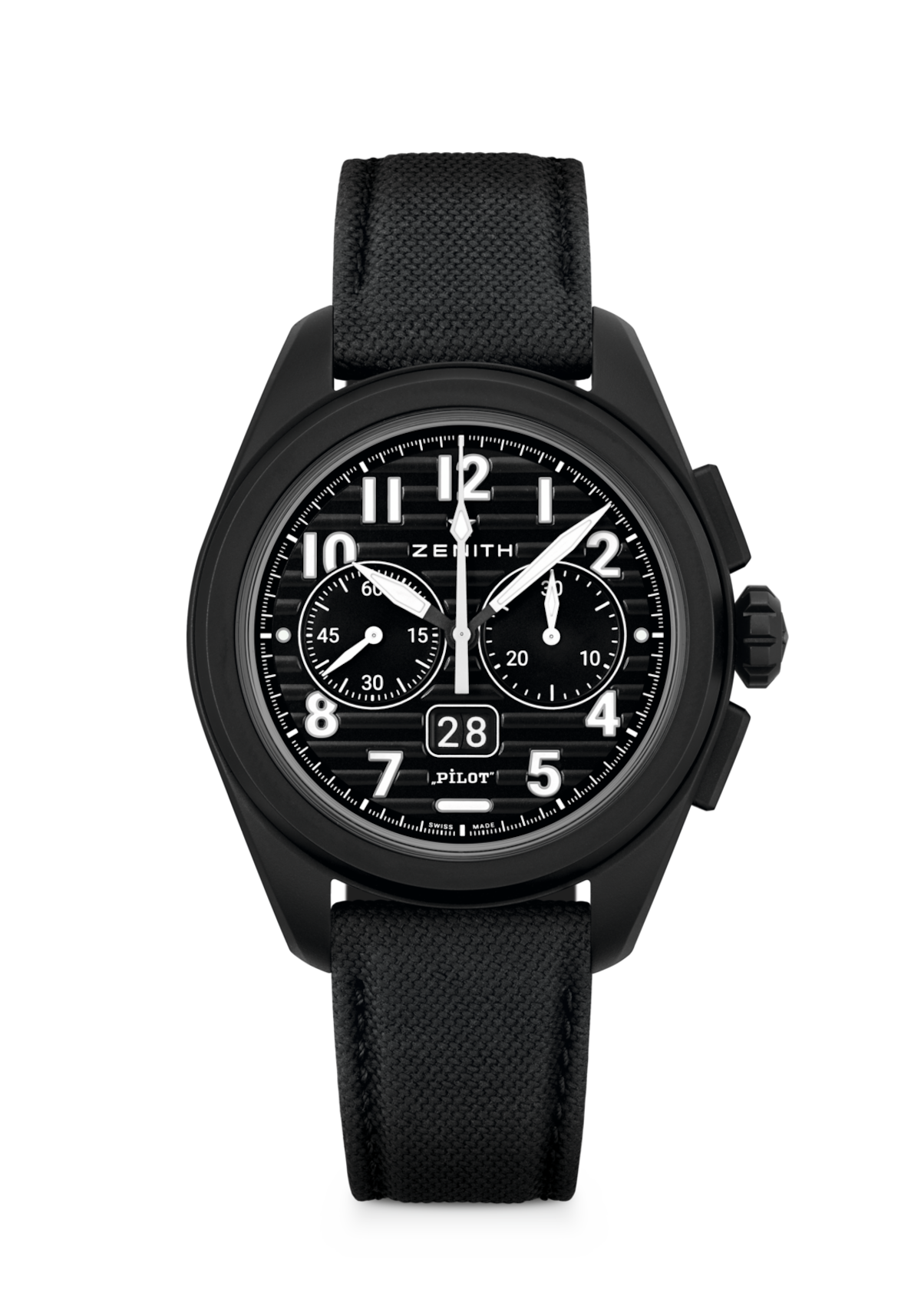 ZENITH PILOT BIG DATE FLYBACK - 42.50mm, Black microblasted ceramic
