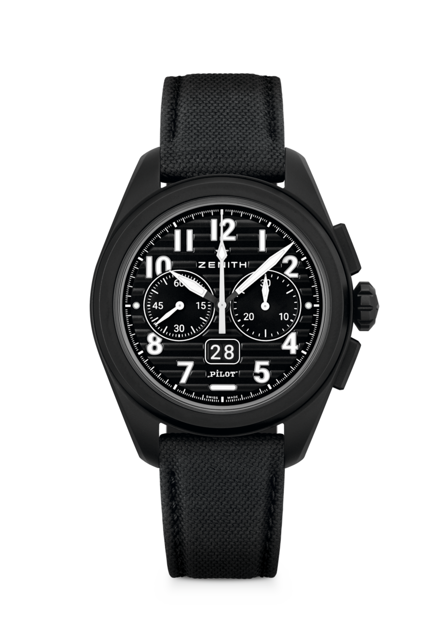 ZENITH PILOT BIG DATE FLYBACK - 42.50mm, Black microblasted ceramic