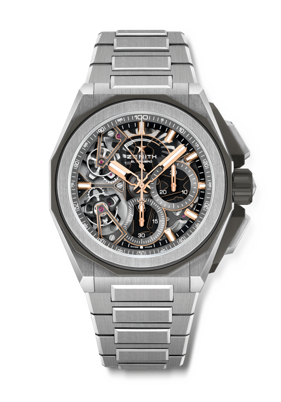 真力时 DEFY EXTREME DOUBLE TOURBILLON 腕表 - 45.00mm, 磨砂钛金属