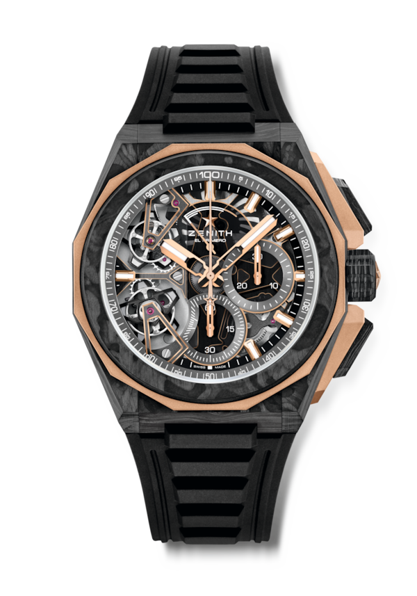 ZENITH DEFY EXTREME DOUBLE TOURBILLON - 45.00mm, Black Carbon & 18-ct ...